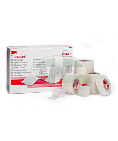 3M TRANSPORE HYPOALLERGENIC PLASTIC TAPE 1/2″ X 10Y – Berovan Marketing Inc